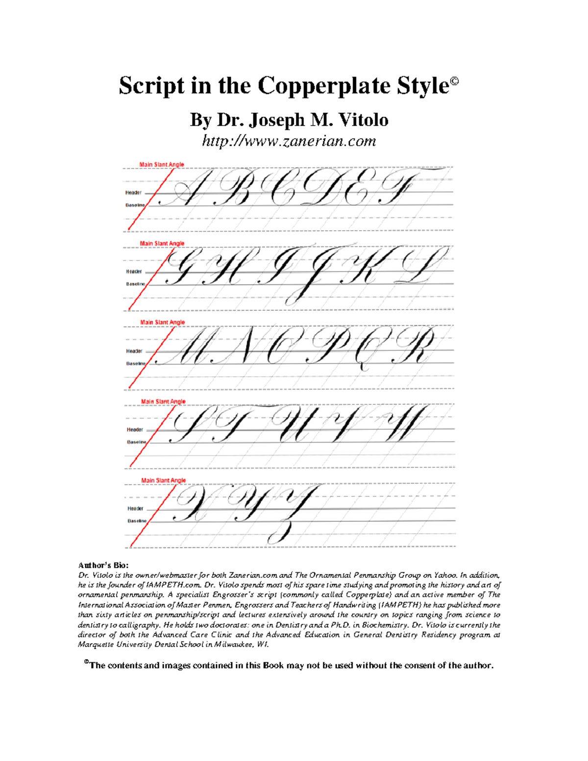 1. Script in the Copperplate Style Author Joseph M. Vitolo - Script in ...