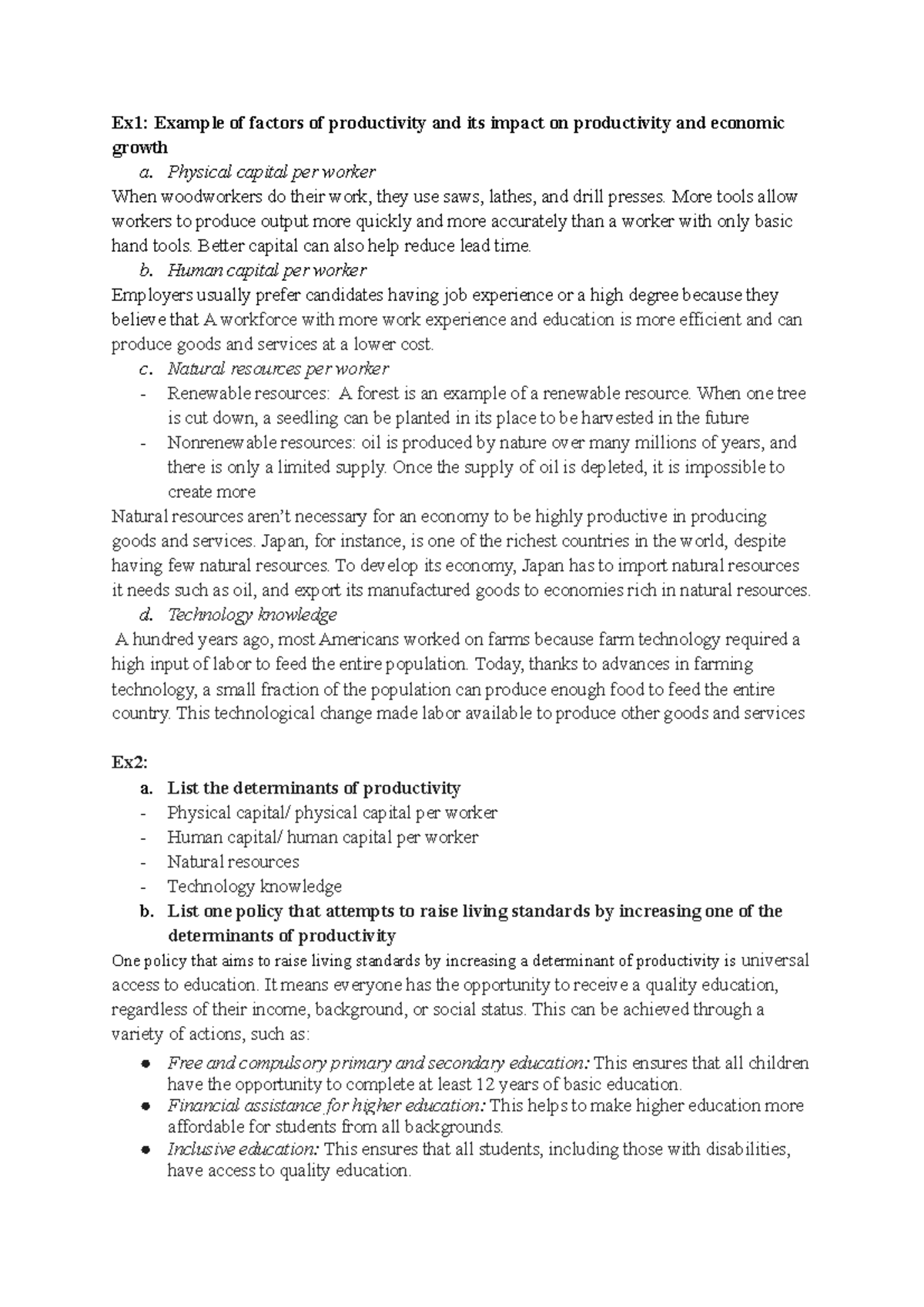 Homework chap 7 - Quản trị Nhân lực (LAW) - Edit - Ex1: Example of ...