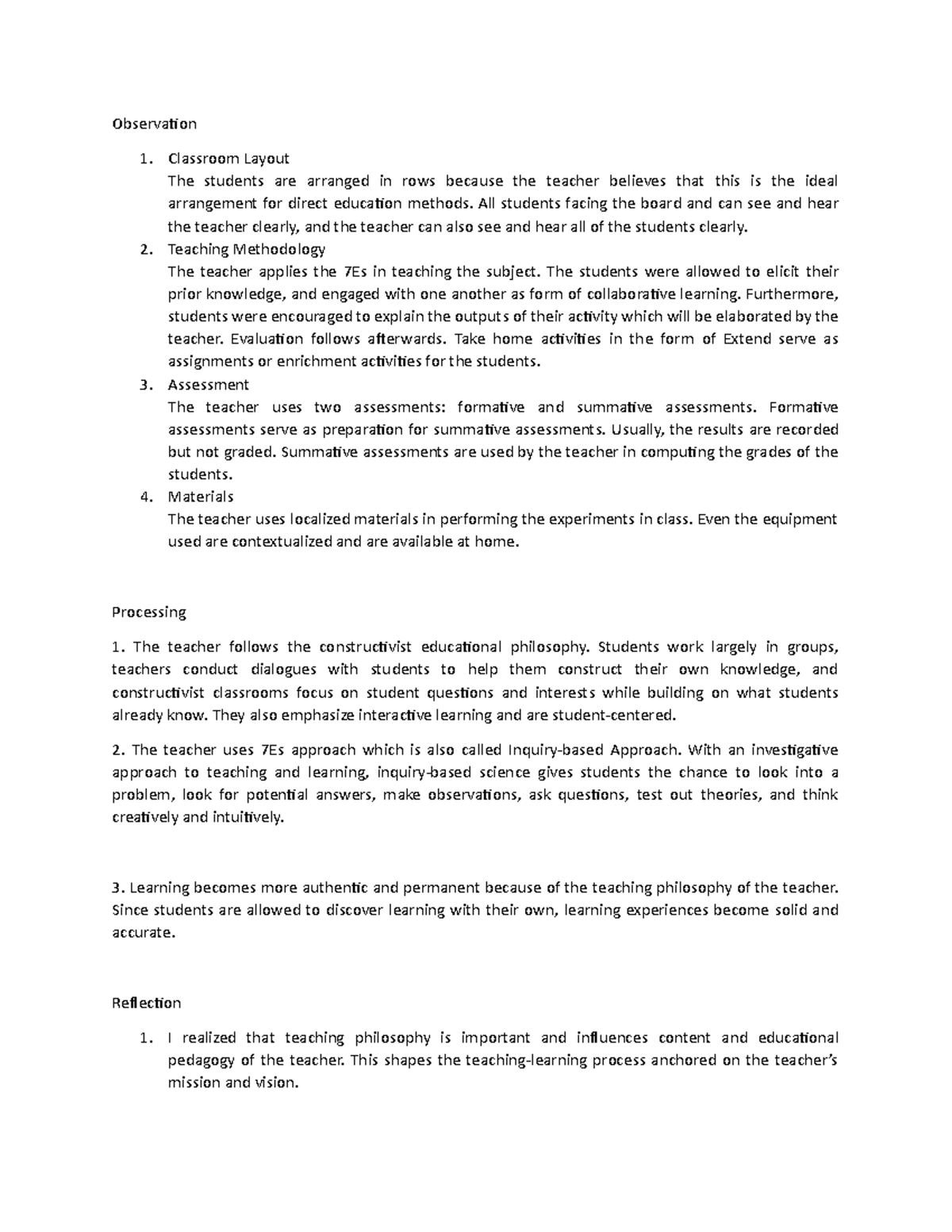 Observation - its all about personal growth - Observation Classroom ...