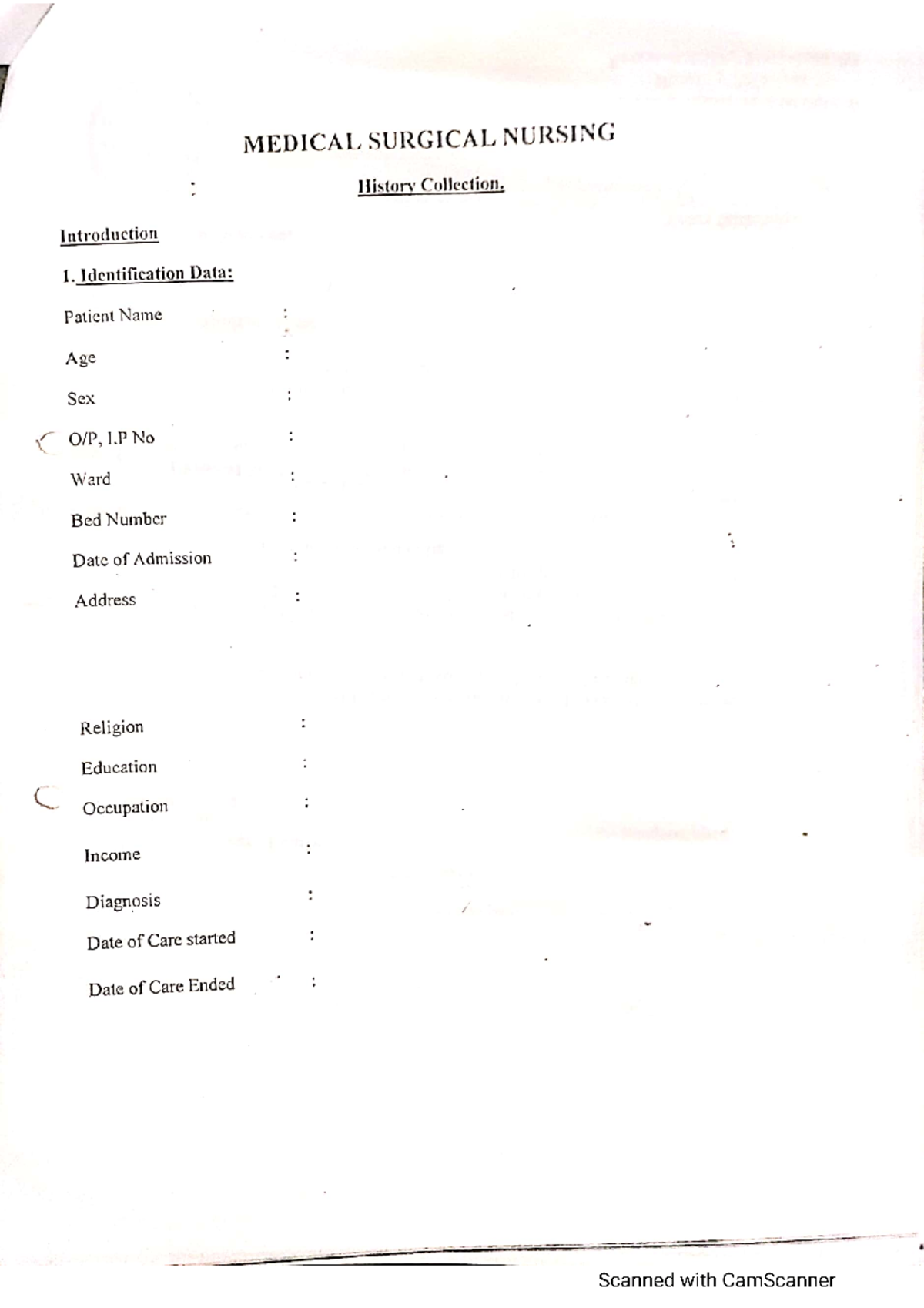 Care plan format - Bsc.nursing - Studocu