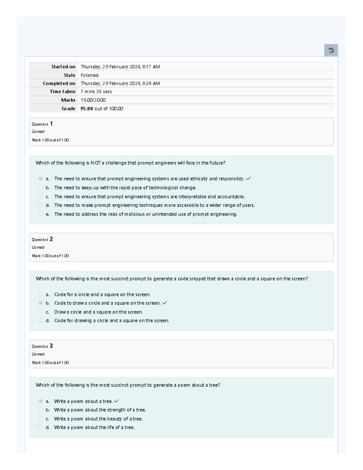 Prelim 2 ai - Started on Thursday, 29 February 2024, 8:17 AM State ...