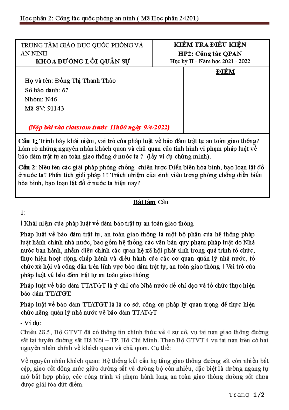 67.N46.công tác quốc phòng và anh ninh quân sự chung - Học phần 2: Công ...