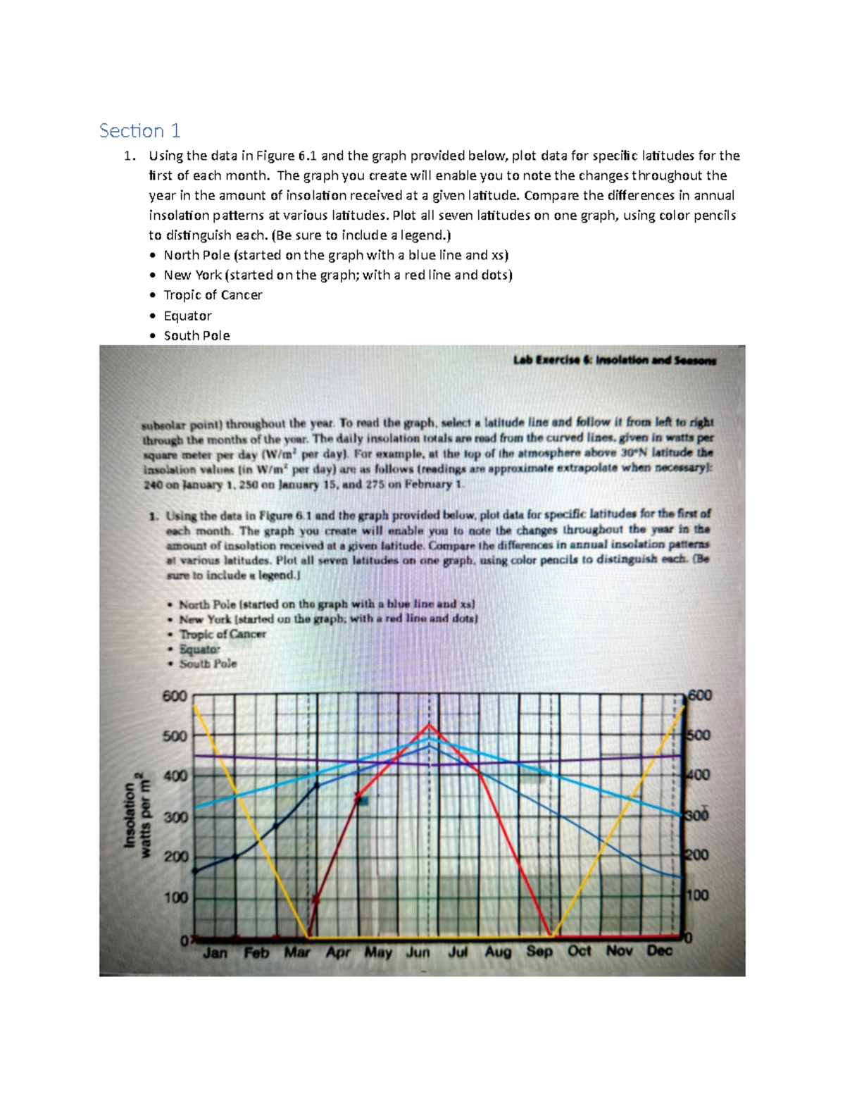 Lab 6 Answer - helpful - Section 1 Using the data in Figure 6 and the ...