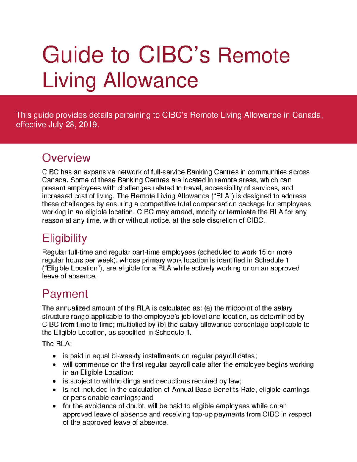 RLA 2019 +Guide Final EN - Guide to CIBC’s Remote Living Allowance This ...