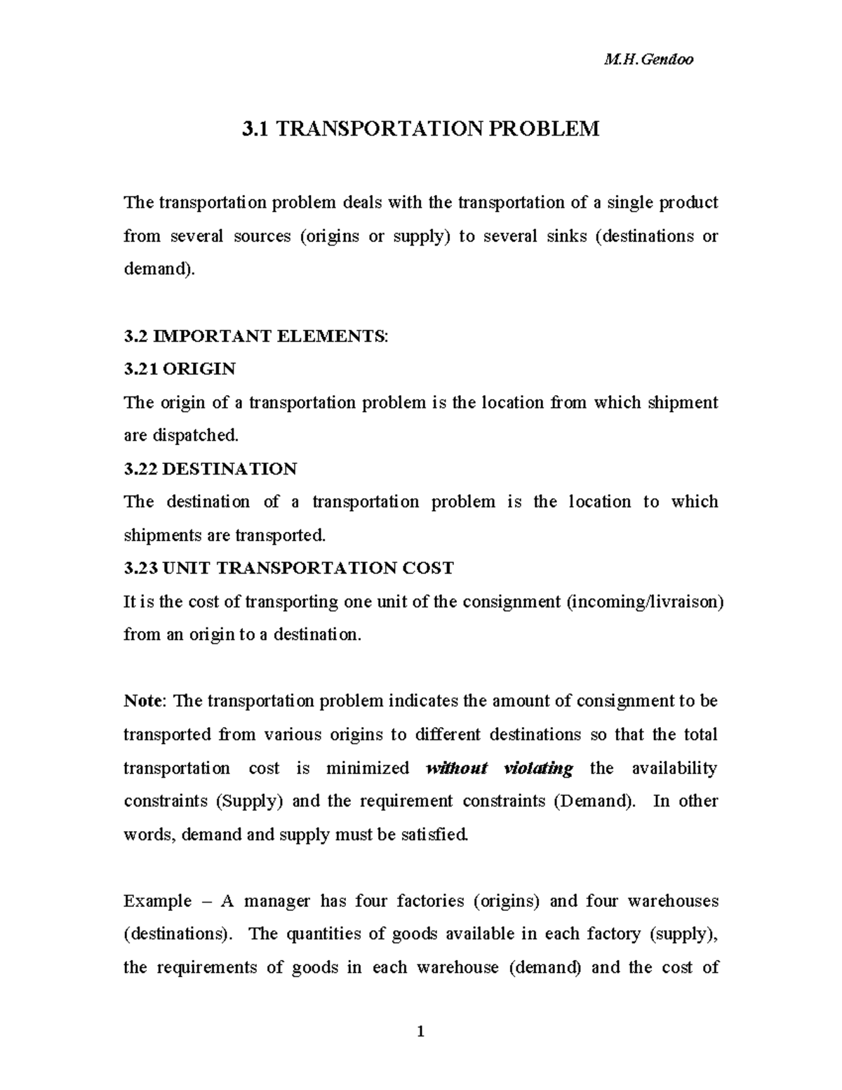 Chapter 3 - Transportation Problem UV Method (Student) - Accounting ...