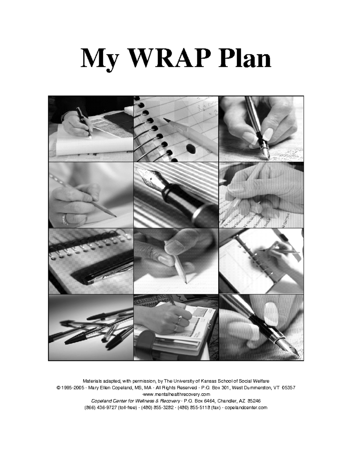 Blank wrap forms with mc permission - My WRAP Plan Materials adapted ...