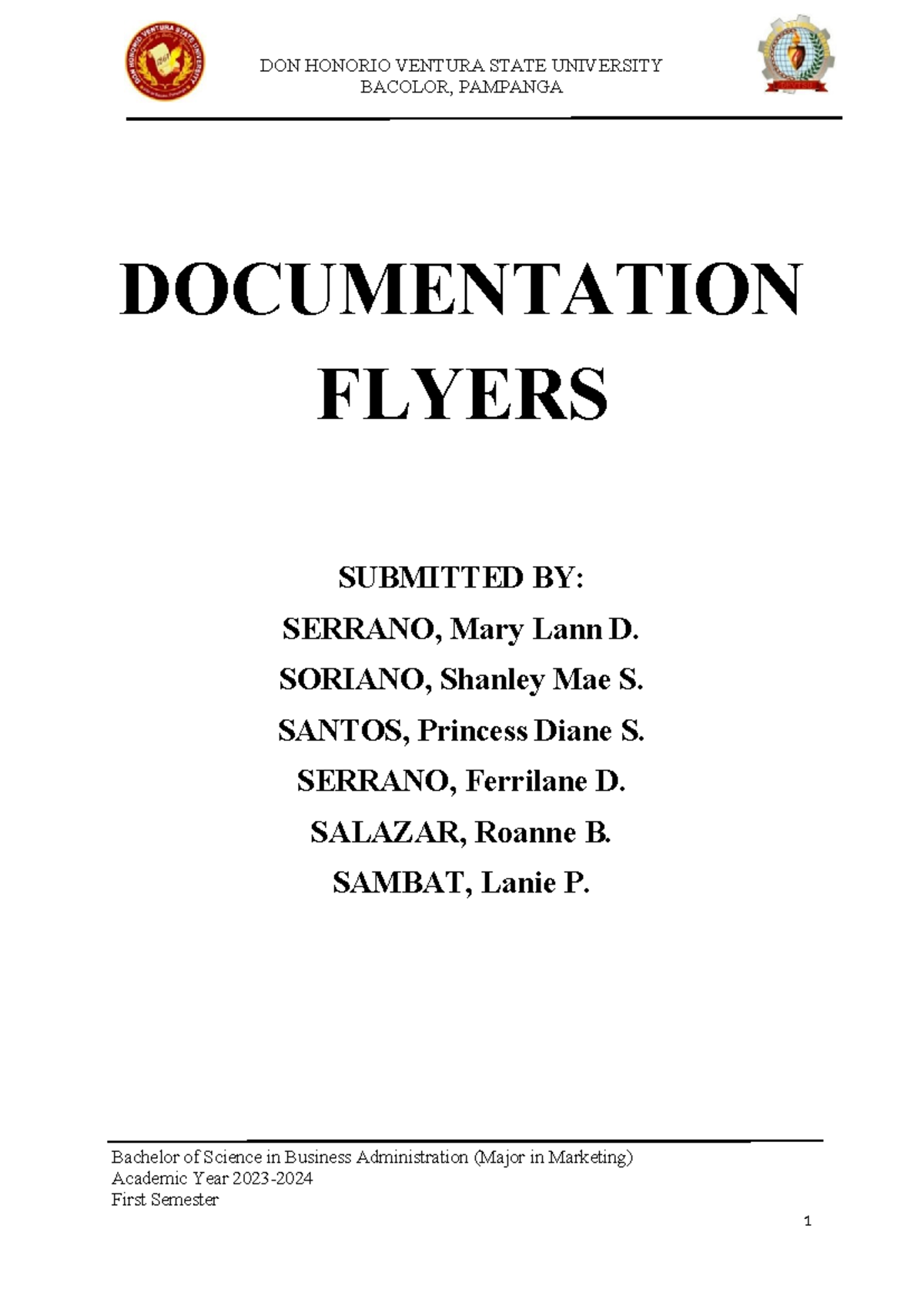 Documentation flyers - BACOLOR, PAMPANGA DOCUMENTATION FLYERS SUBMITTED ...