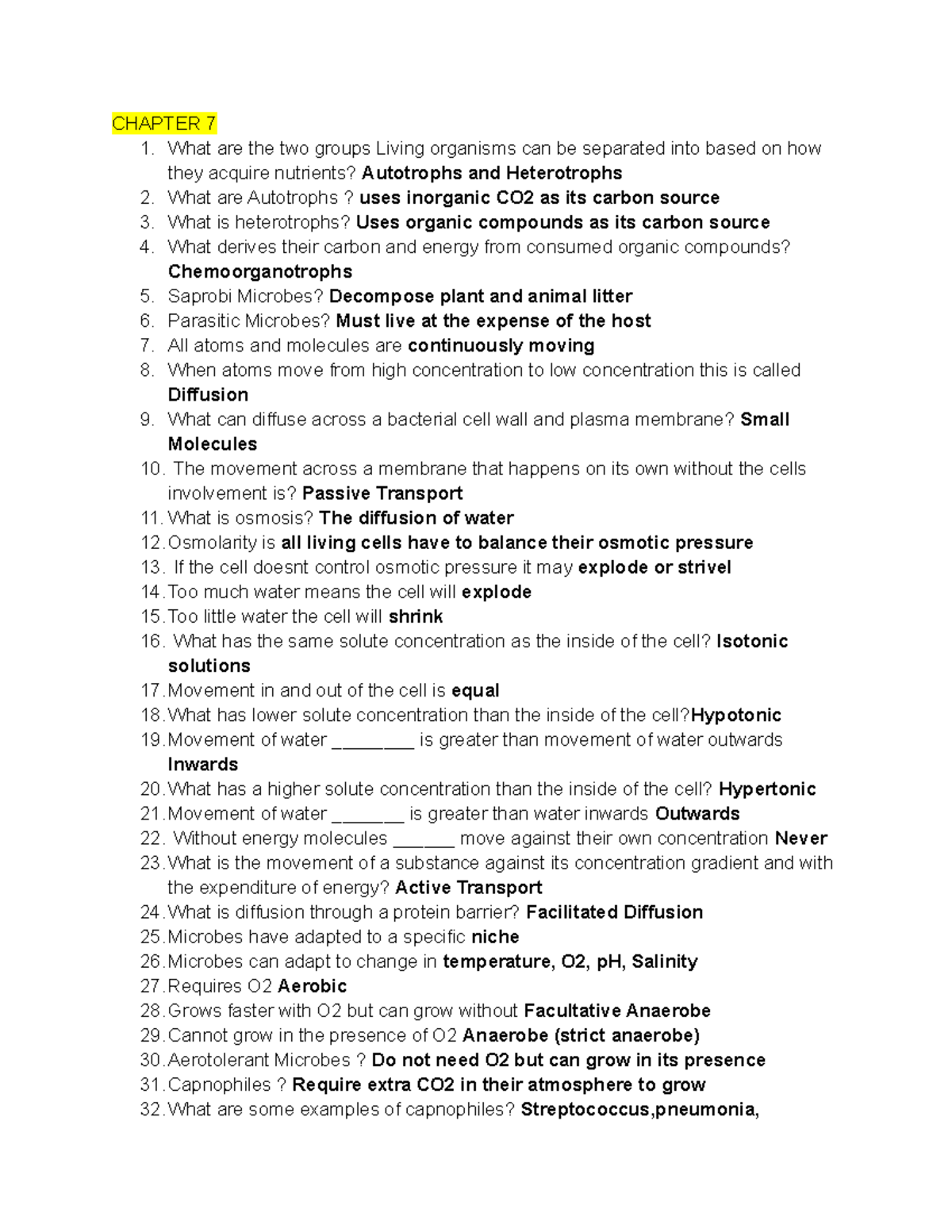Study Guide for Exam 2 Micro-chapters 7 and 12 and 13 - CHAPTER 7 What ...