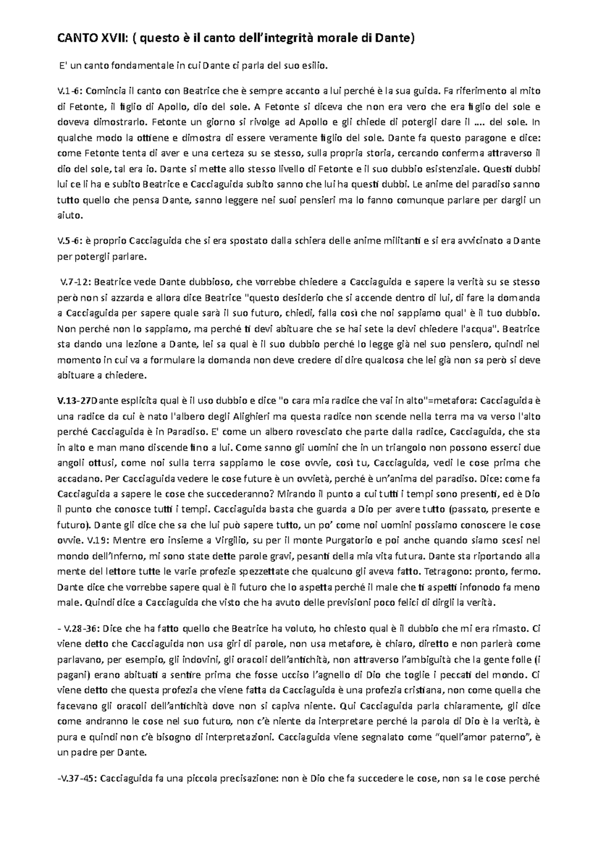 Canto XVII - CANTO XVII: ( questo è il canto dell’integrità morale di ...