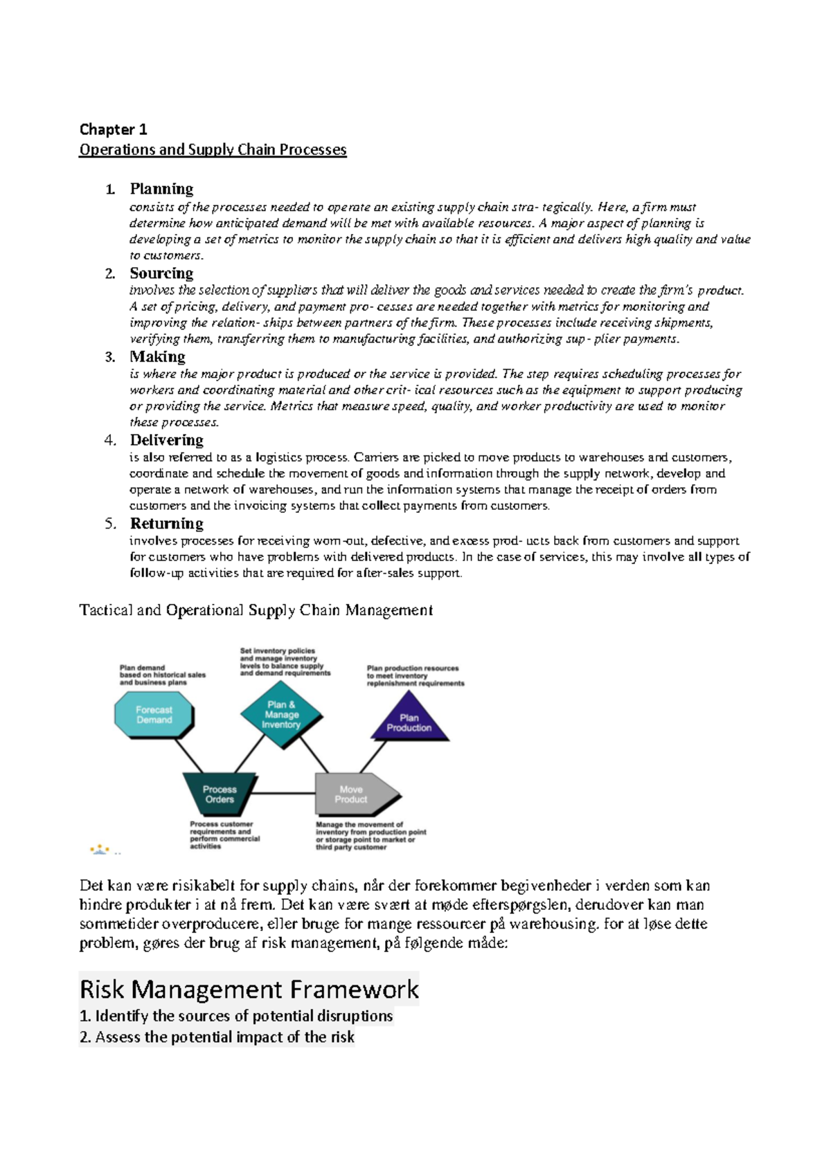 Supply Chain Management - Notes - Chapter 1 Operations and Supply Chain ...