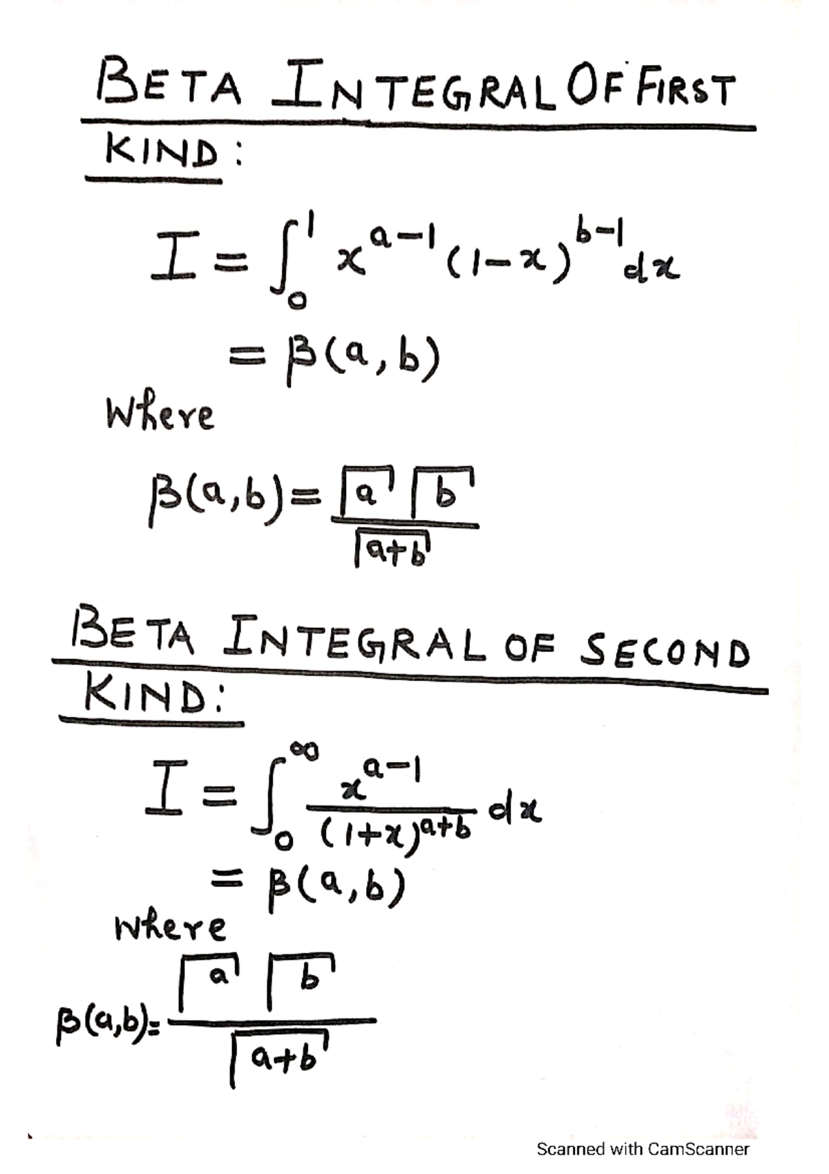 Distribution of Beta Integral of First Kind - b.tech electronics and ...