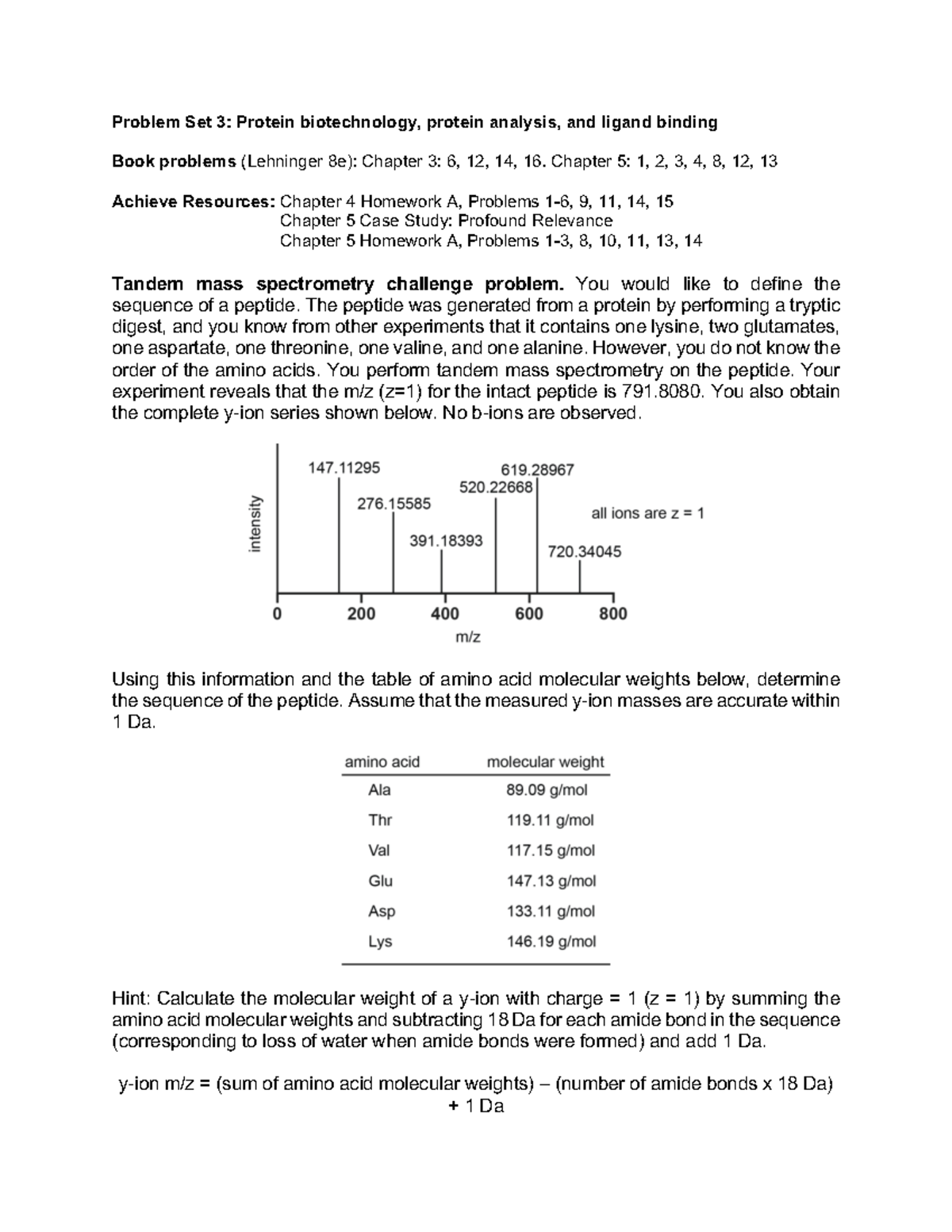 2024 Problem Set 3 - Problem Set 3: Protein biotechnology, protein ...