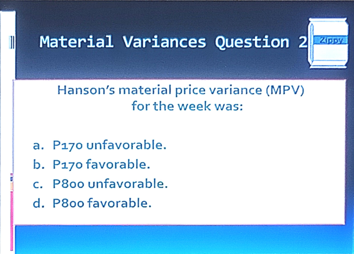 Standard-costing-2 - Standard Costing - Material Variances Question 2 ...