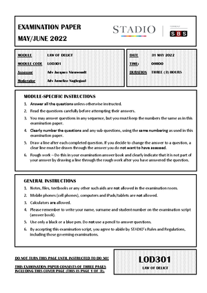 [Solved] What is a novus actus interveniens - Law of delict (Lod301 ...