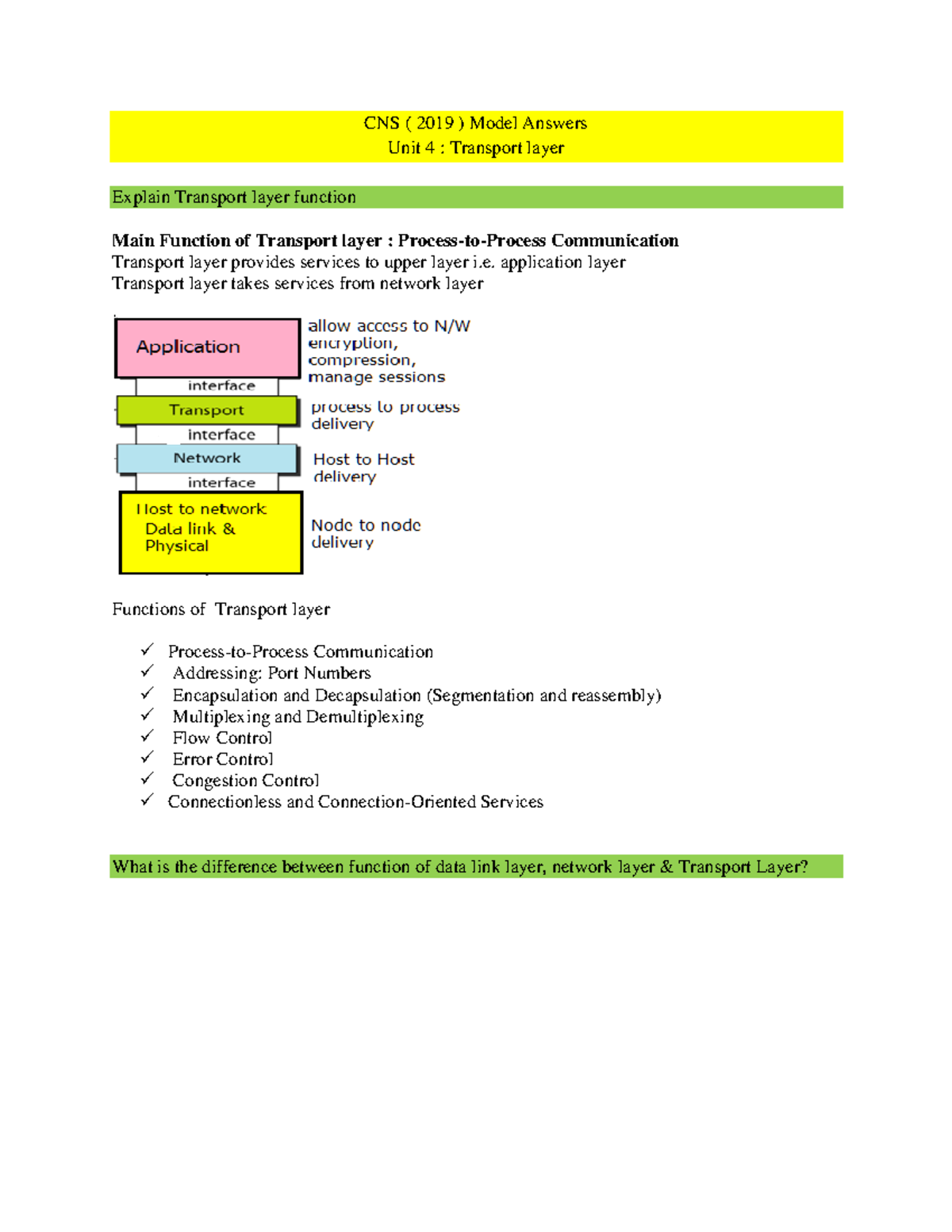 CNS model answers unit 4 - CNS ( 2019 ) Model Answers Unit 4 ...