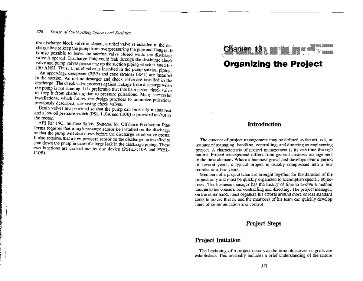 Reading Material Chap13 Organising Project - Seminar Refleksi - Studocu