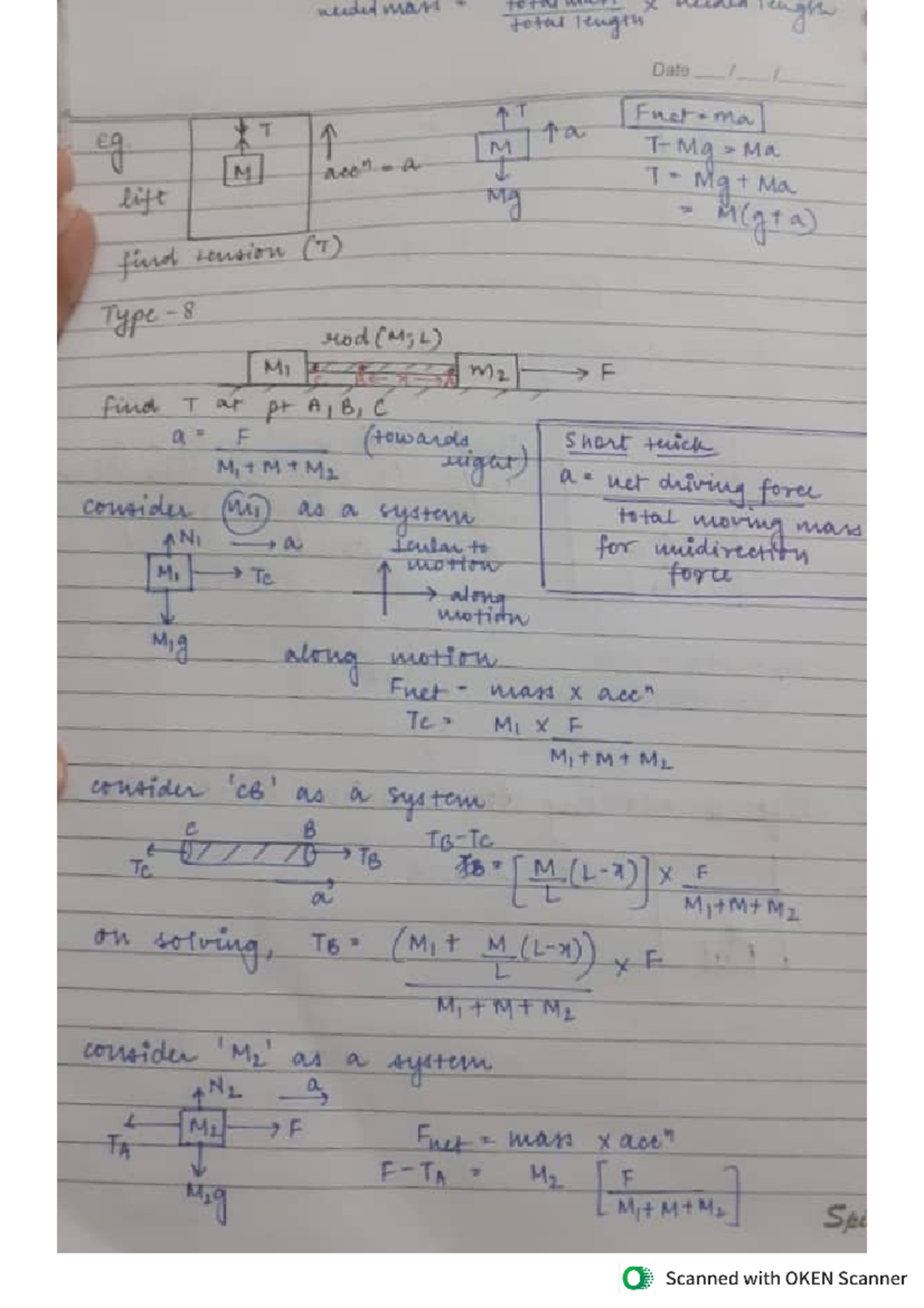 Motion in 2d - My handwritten and from book notes - needed man total ...