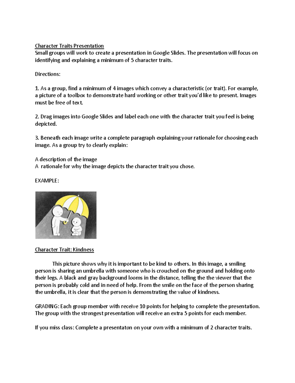 Character Trait Presentation - Character Traits Presentation Small ...