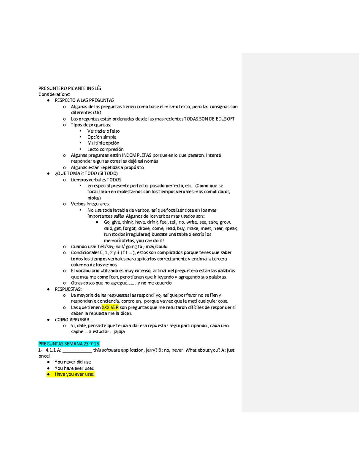 Preguntero Ingles - Warning: TT: undefined function: 32 Warning: TT: undefined function: 32 ...