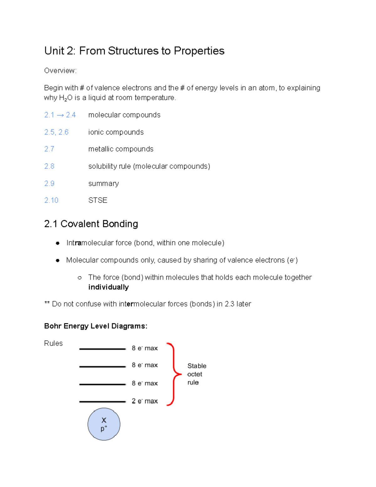 Copy of 2.1 Notes - Covalent Bonding - Unit 2: From Structures to ...