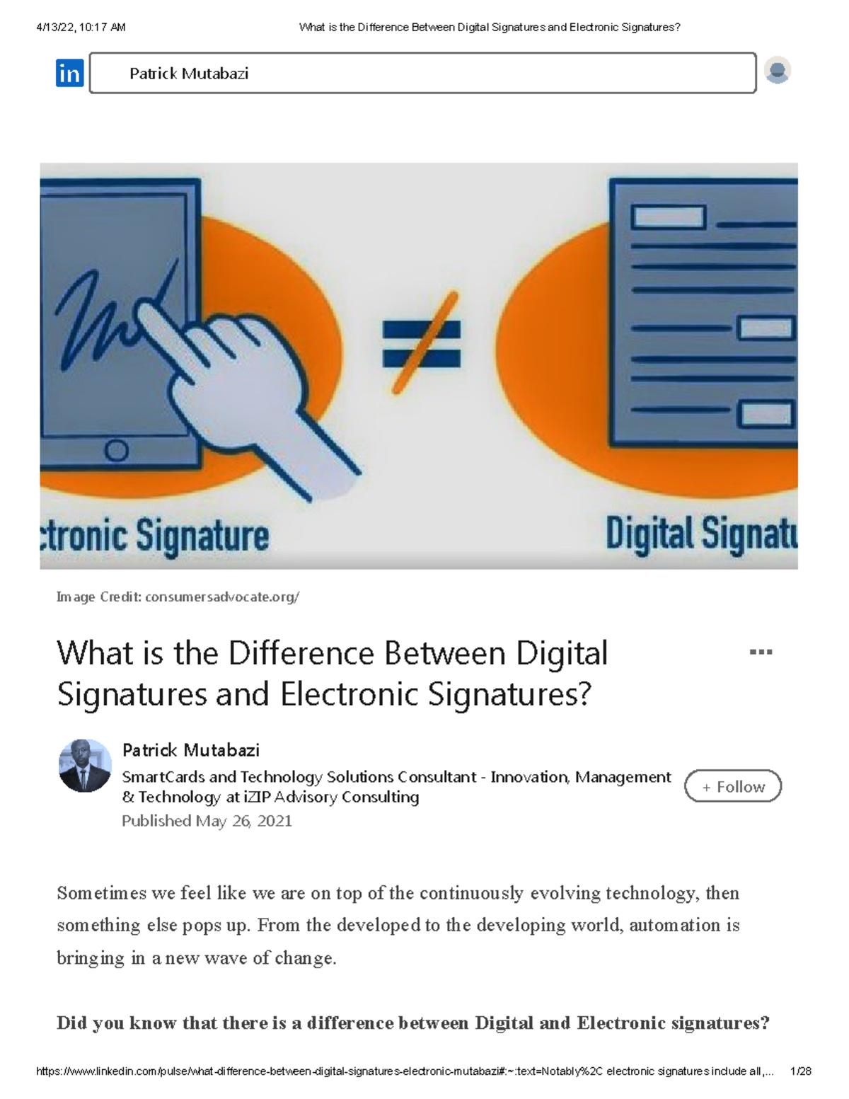 What is the Difference Between Digital Signatures and Electronic ...