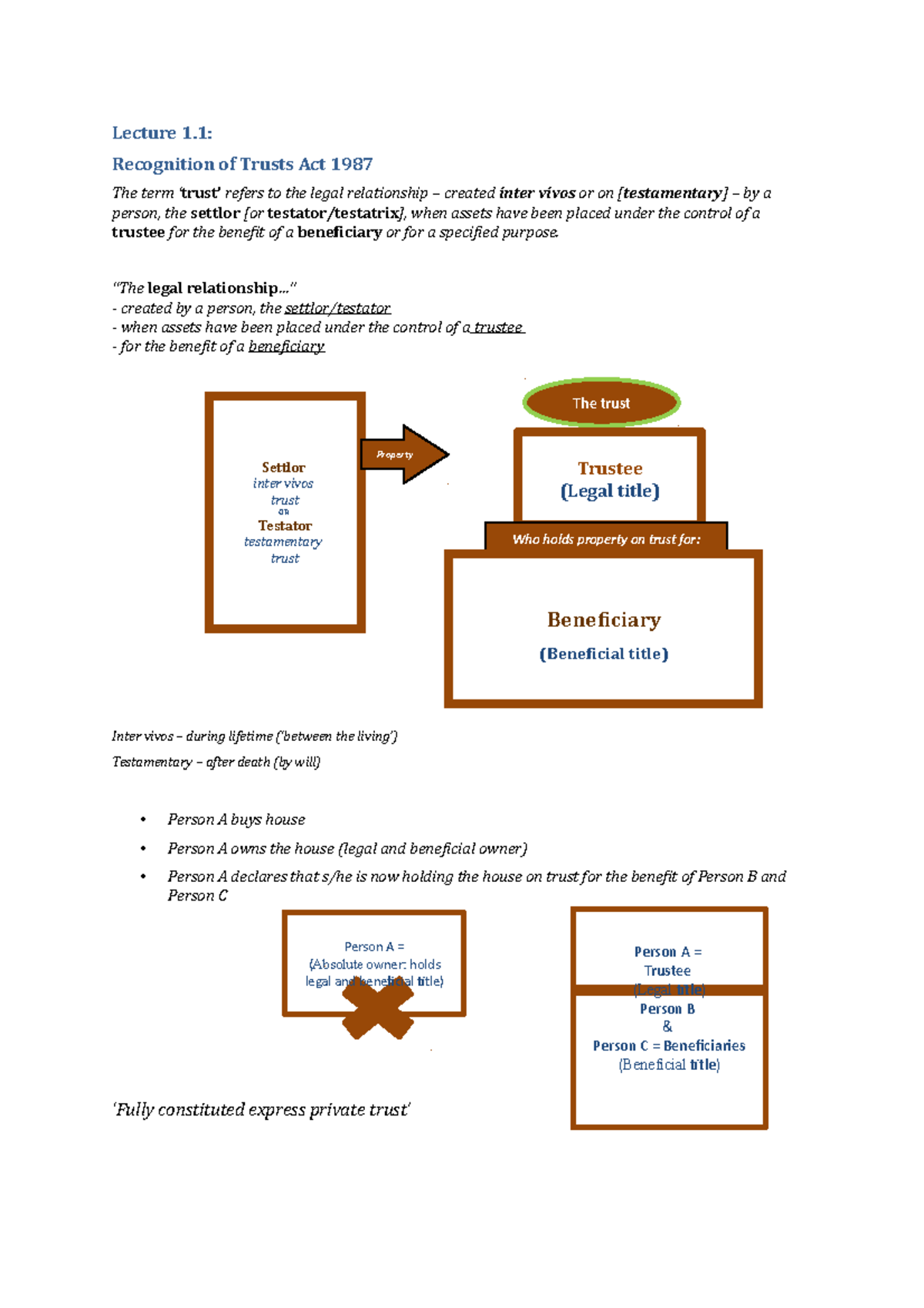 Lectures 1.1, 1.2 and 1 - Summary of lecture 1.1 - 1.2. and 1.3 ...