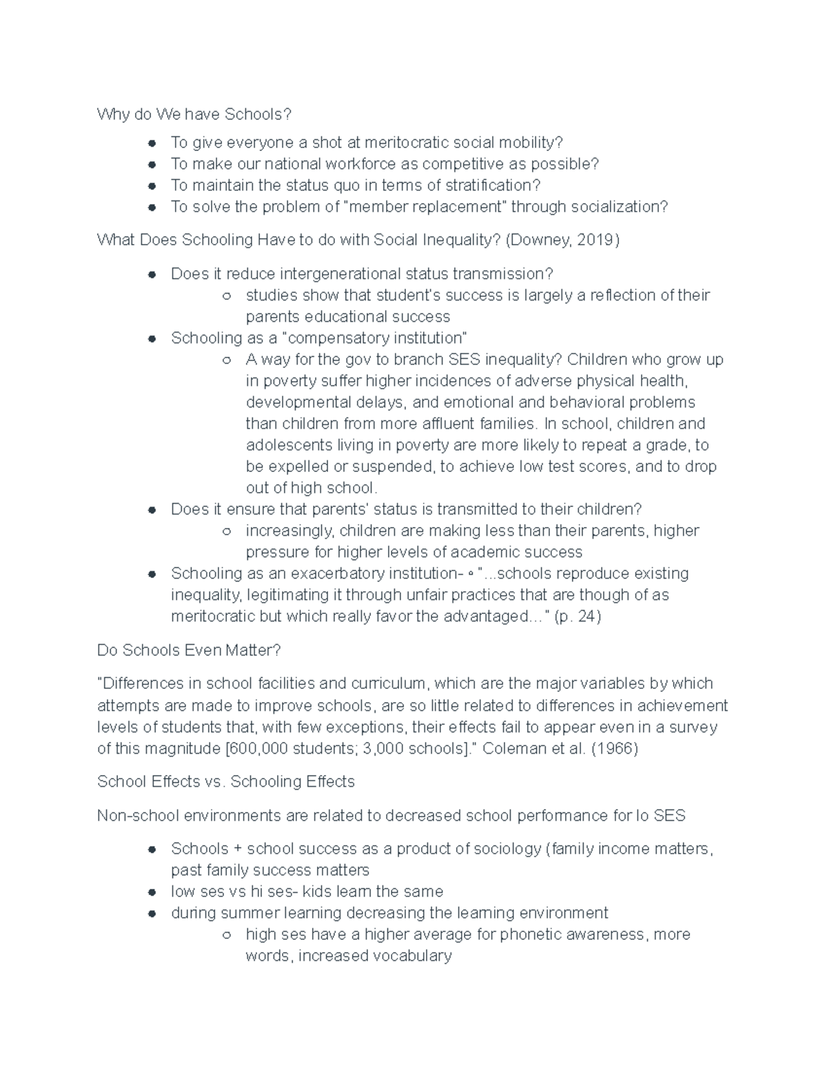 Schooling Purpose - Why do We have Schools? To give everyone a shot at ...