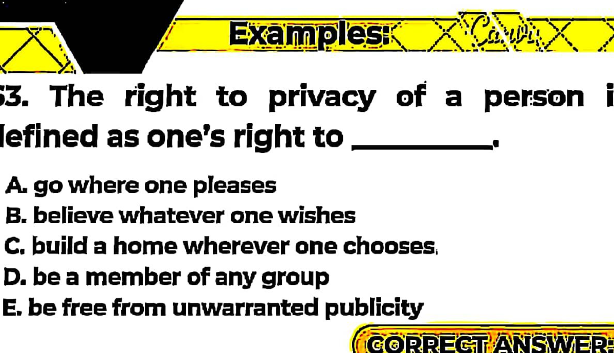 MATH939 205 - Hdhd - Mathematics - Examples: 3. The right to privacy of ...