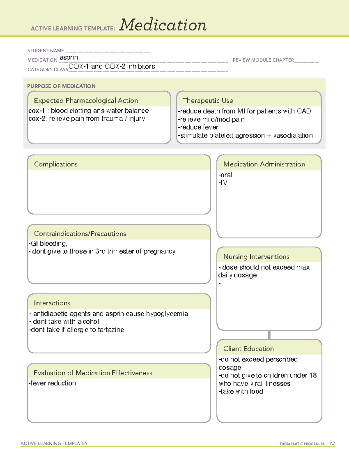 ATI Med Active Learning Template 1 - ACTIVE LEARNING TEMPLATES ...