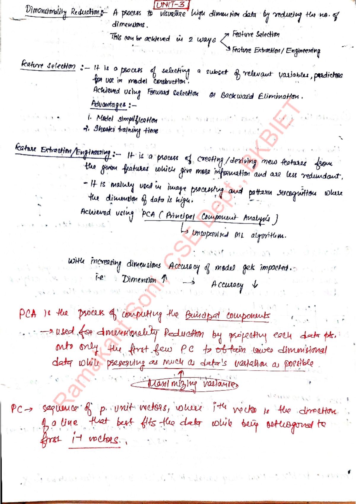 ML Unit 4 Notes static learning theory - Business Management - Studocu