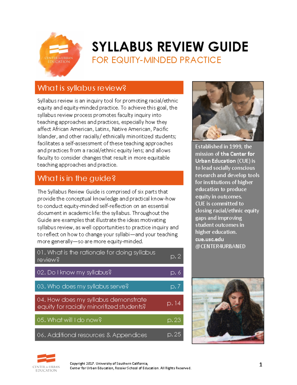Syllabus-review-protocol III for - Copyright 2017. University of ...