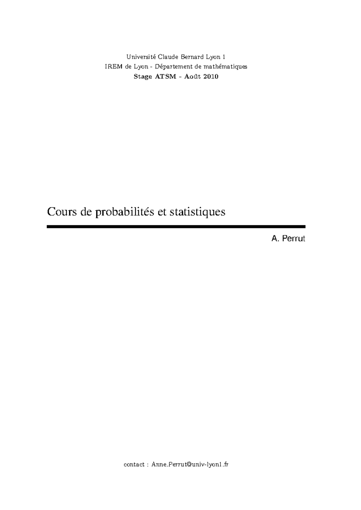 Pro stat chapitre 3 - enjoy :) - Universit ́e Claude Bernard Lyon 1 ...