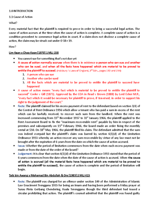 Tutorial 1 ANS Civil Procedure - TUTORIAL 1 Question 1 Explain what you understand by the term ...