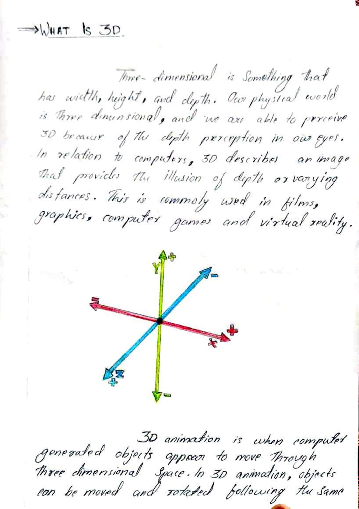 3d - Notes of 3d animation - Bsc information technology - Studocu