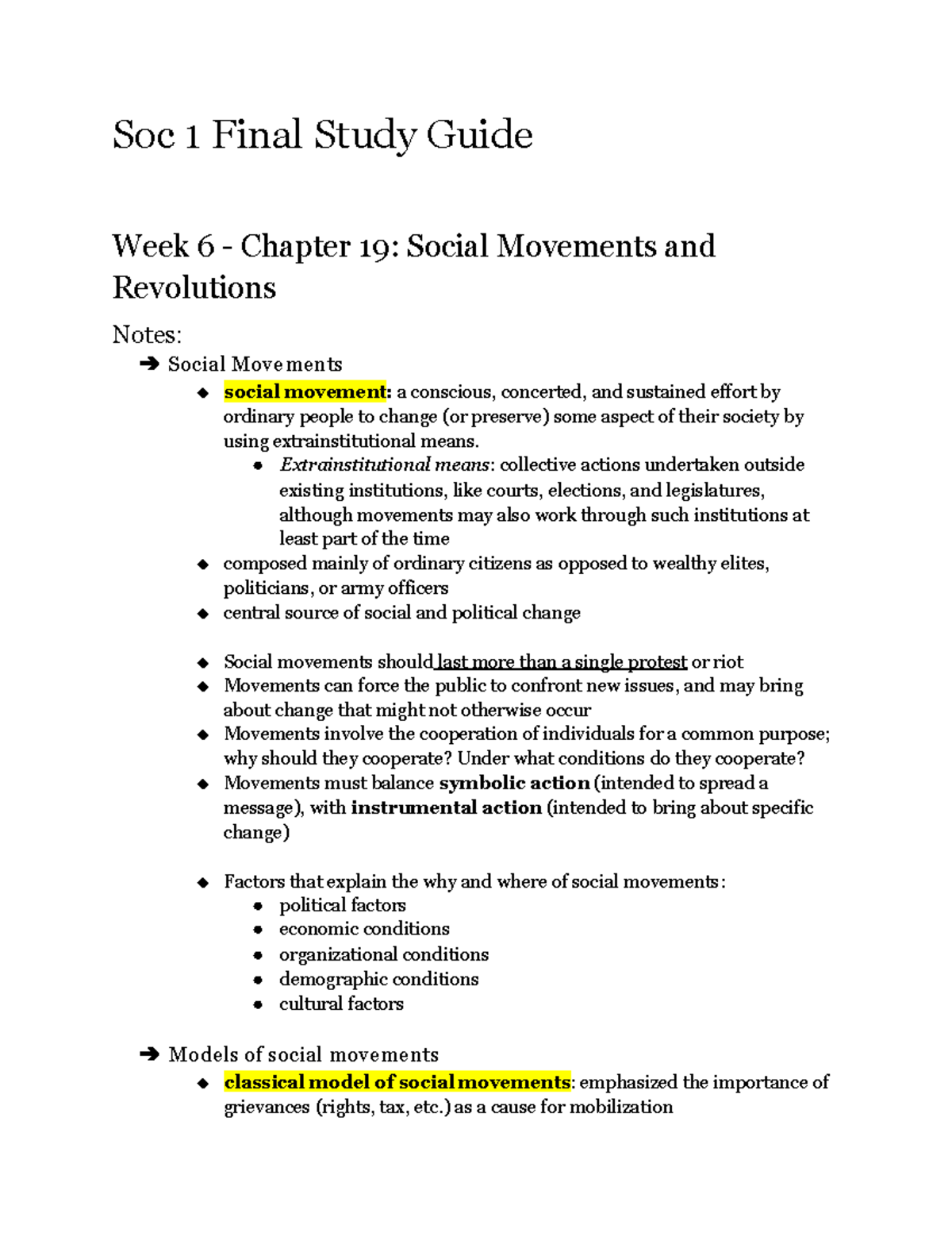 Soc 1 Final Study Guide - Google Docs - Soc 1 Final Study Guide Week 6 ...