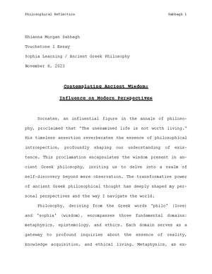 Sophia Learning - PHIL1001 - Ancient Greek Philosophers - UNIT 1 ...