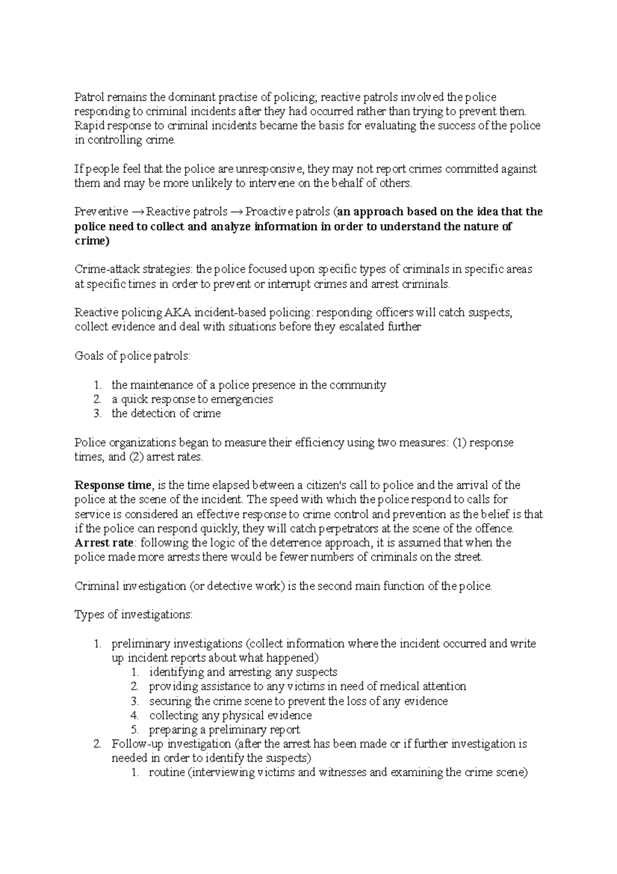 Chapter 6. The practice of policing - Patrol remains the dominant ...