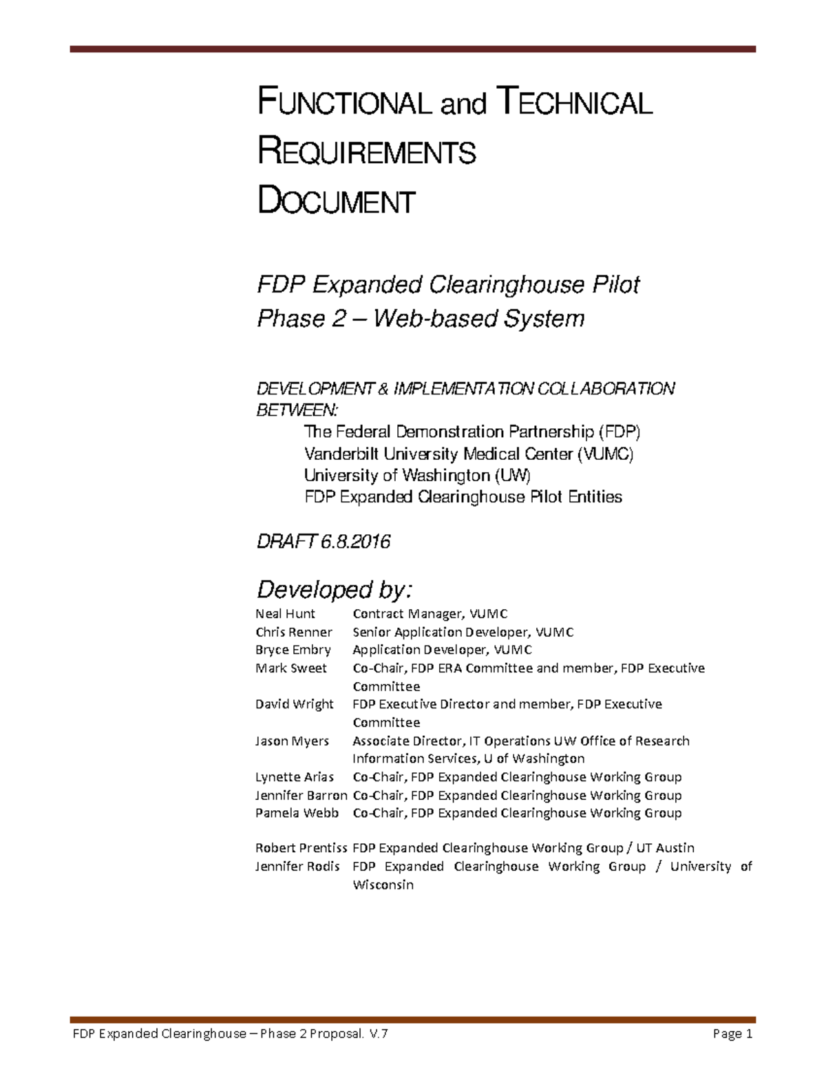Pga 179129 - kkkkkkkkkkkkkk - FDP Expanded Clearinghouse – Phase 2 ...