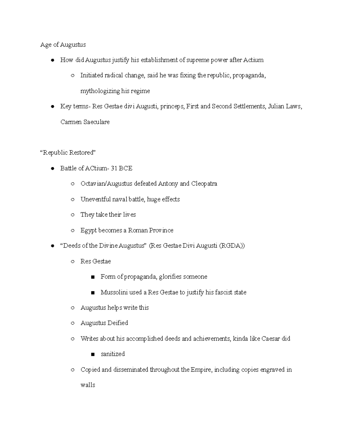 Age of Augustus - A lecture given by Anna Freidin going over the reign ...