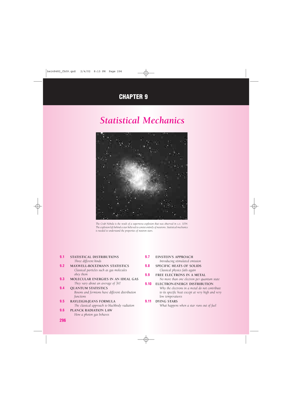 Statistical Mechanics - 296 9 STATISTICAL DISTRIBUTIONS Three different ...