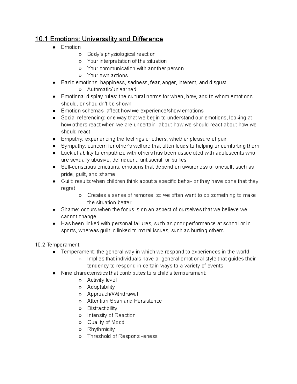 PSYC 215 chaps 10-15 - PSYC 215 with Sara Piscani. These notes are from ...