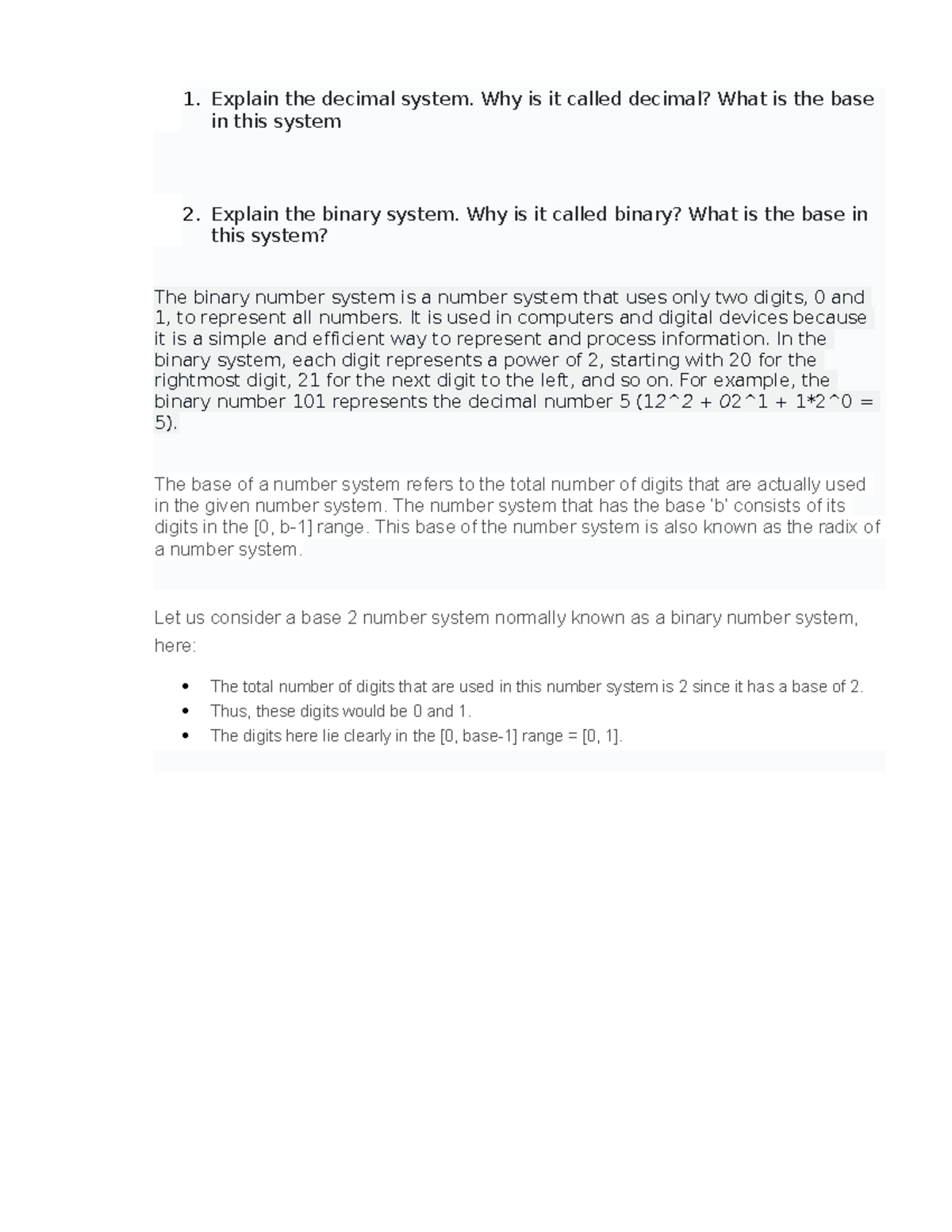 Explain the decimal system - Why is it called decimal? What is the base ...