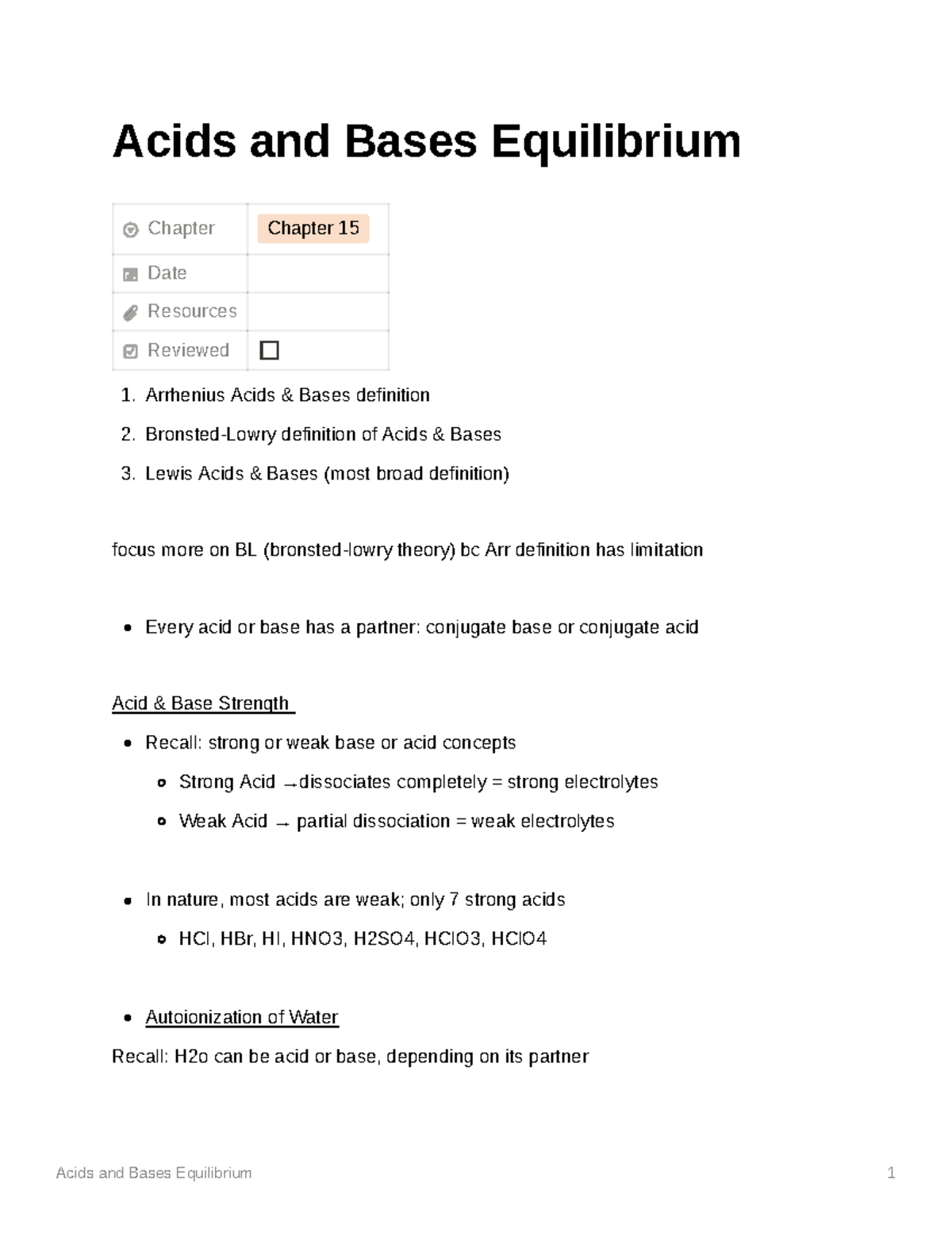 Acids and Bases Equilibrium - Arrhenius Acids & Bases definition 2 ...