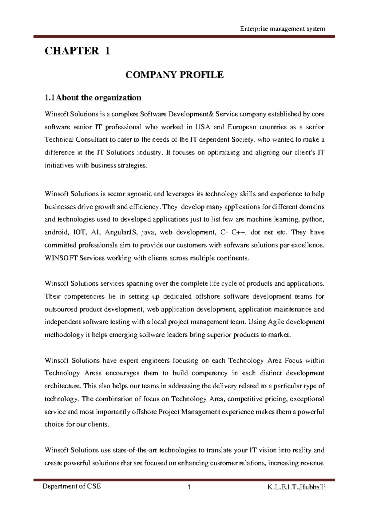 Final internship 1 - CHAPTER 1 COMPANY PROFILE 1 About the organization ...