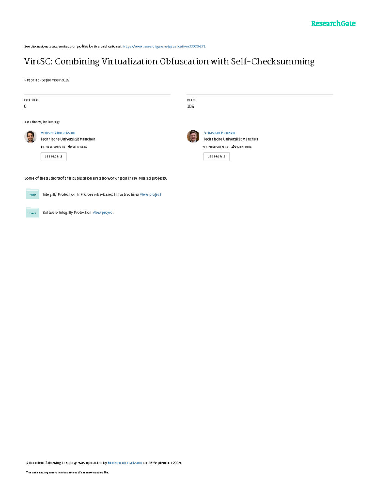 Virt SC Combining Virtualization Obfuscation with S - See discussions, stats, and author ...