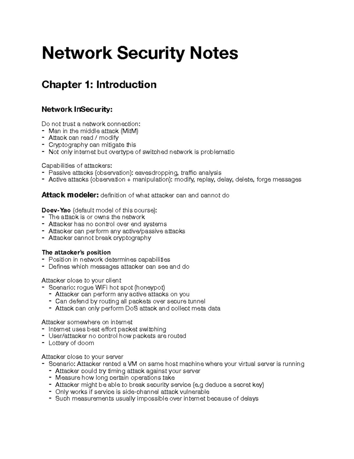 Net Sec Notes - Zusammenfassung Network Security - Network Security ...