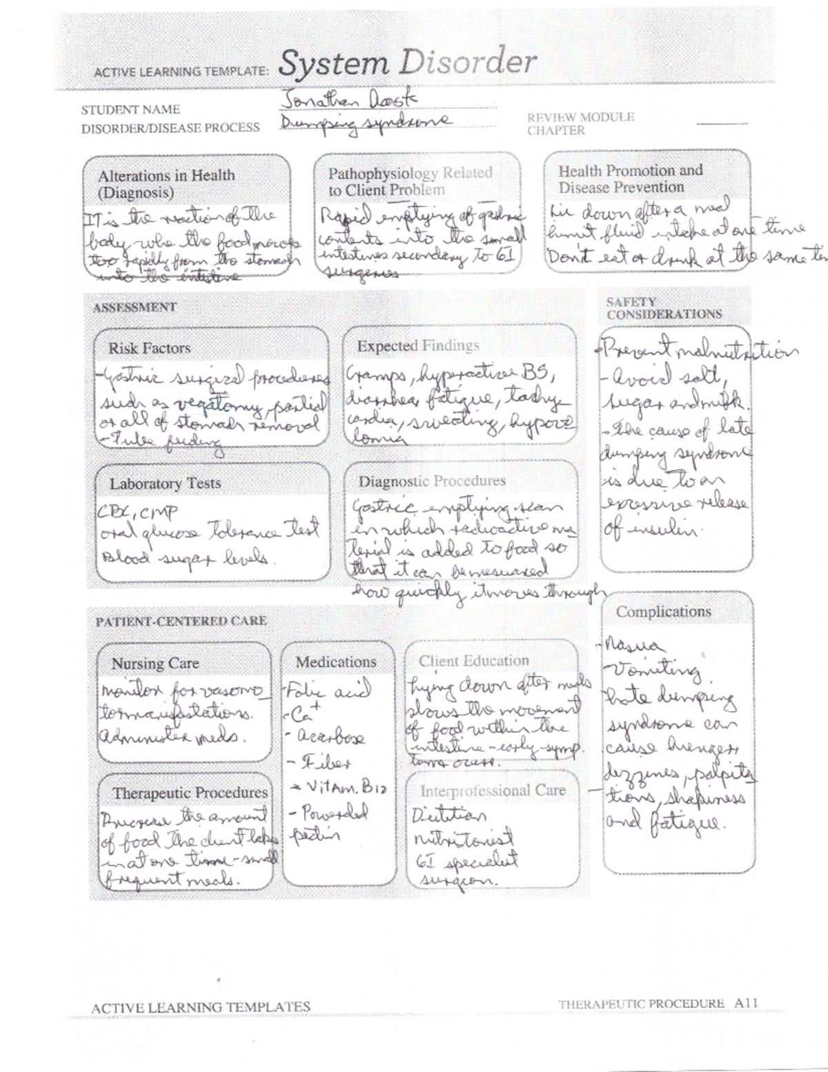 ATI Proctored Remediation Part A - ACTIVE LEARNING TEMPLATE: System ...