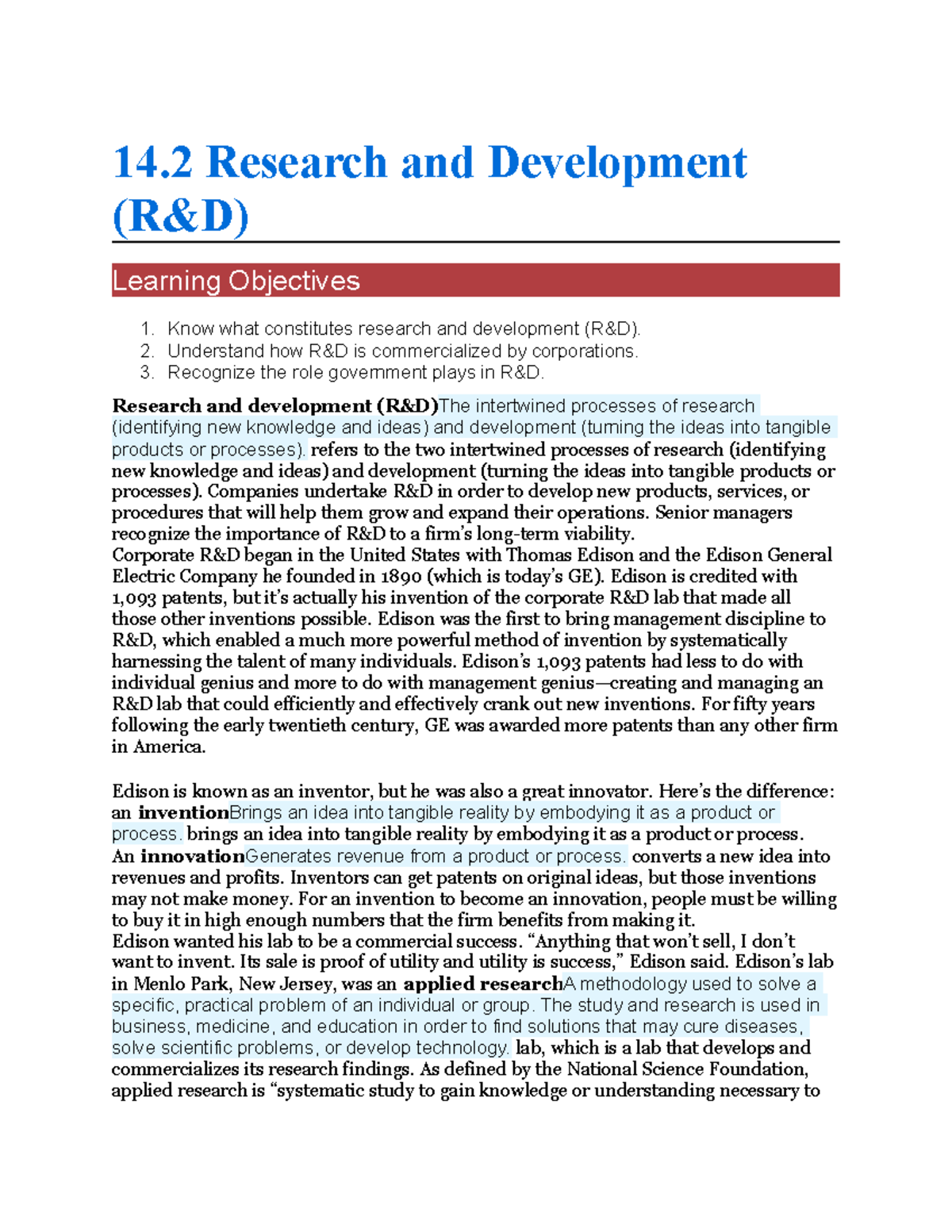 14.2 Research and Development - 14 Research and Development (R&D ...