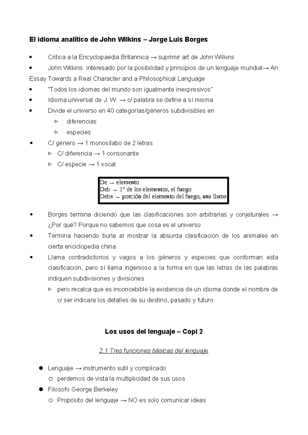 IPC resumenes - El idioma analítico de John Wilkins – Jorge Luis Borges Critica a la ...