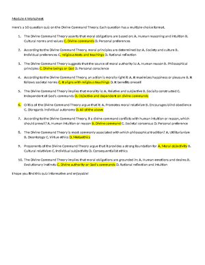 Module 1 worksheet - Summary Pharmacology - Test your knowledge of duty ...